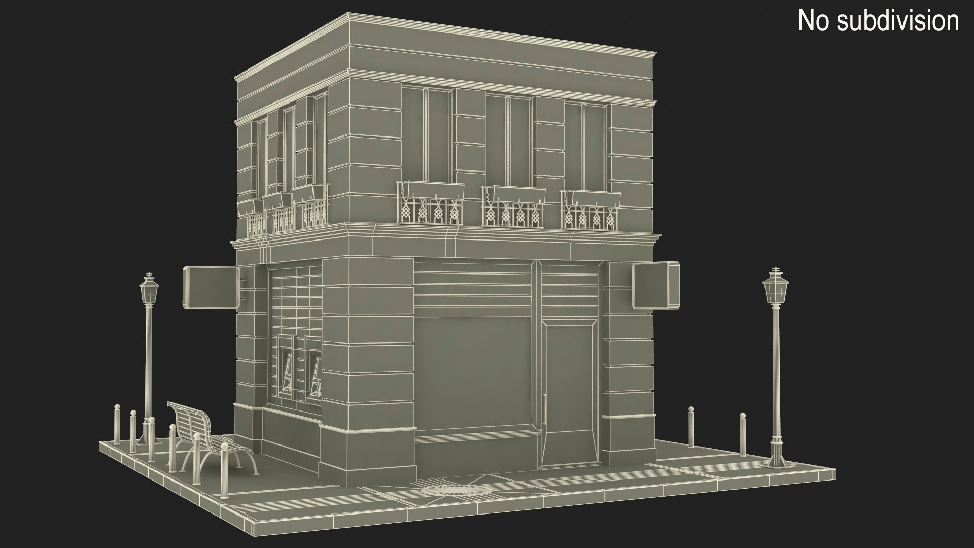 3D model Small Bank Branch Building - TurboSquid 2155516