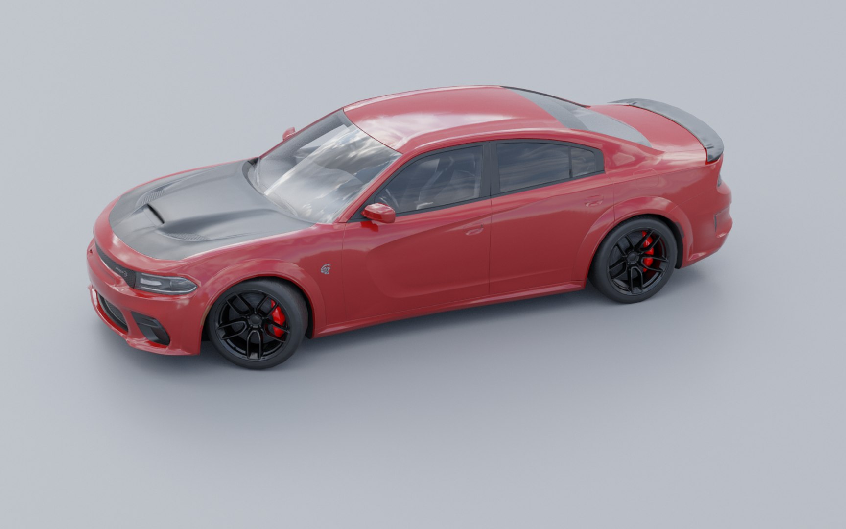Dodge Charger Hellicat Low Poly 3D Model - TurboSquid 1730106