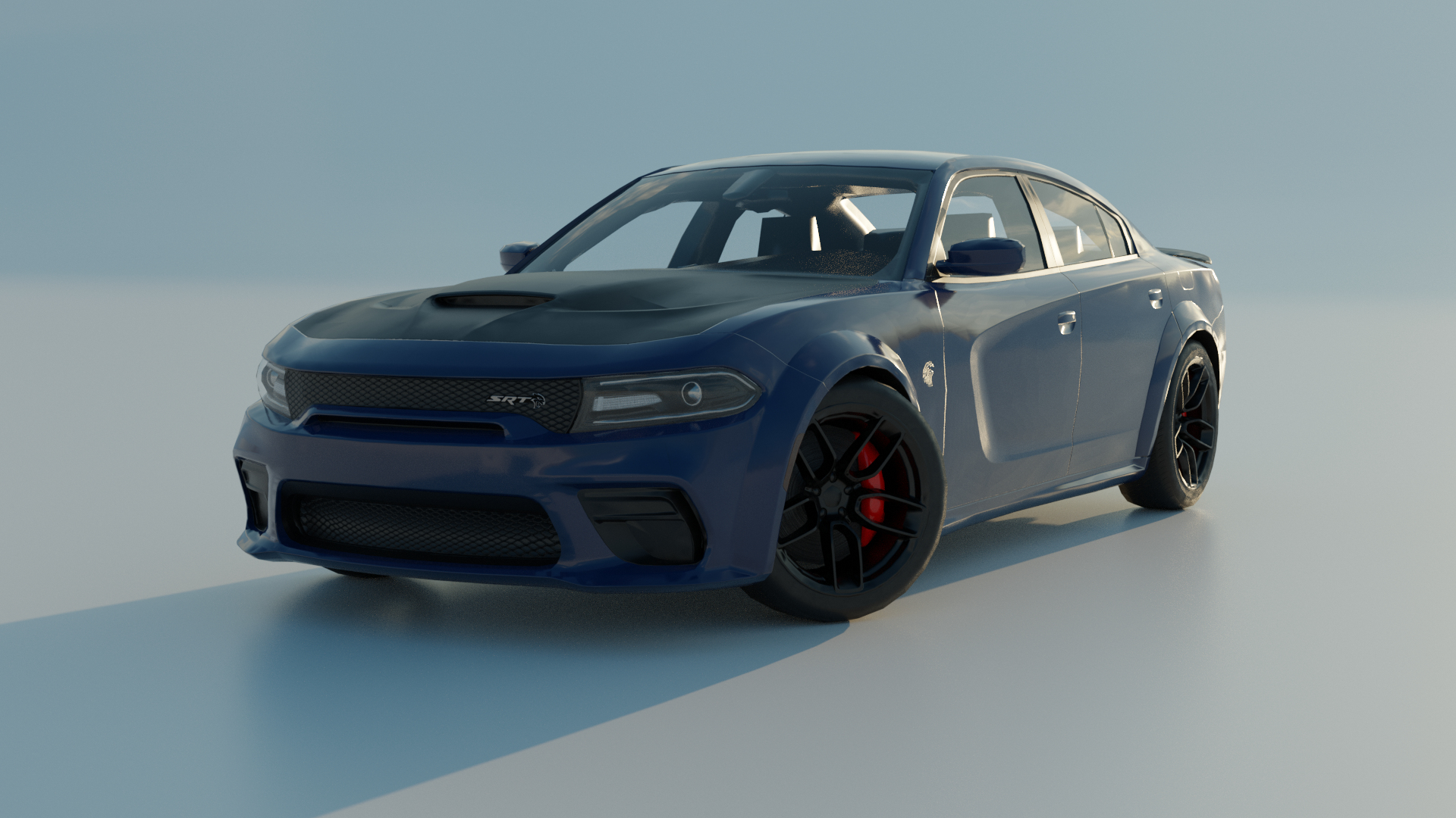 Dodge Charger Hellicat low poly 3D-Modell - TurboSquid 1730106