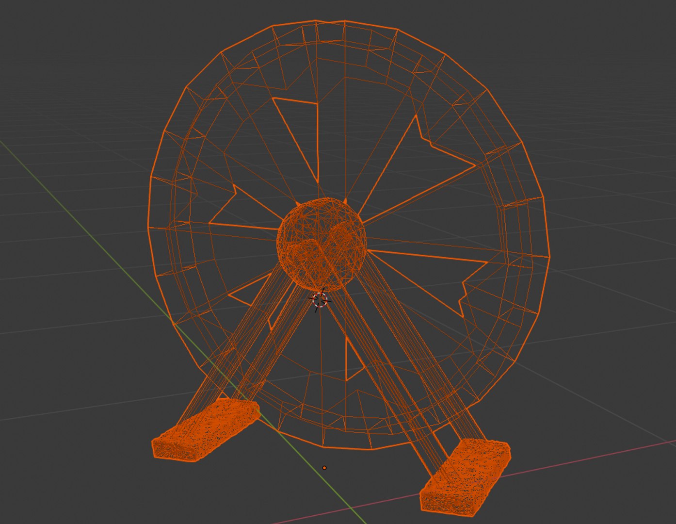 3D Orange Giant Wheel Model - TurboSquid 1494771