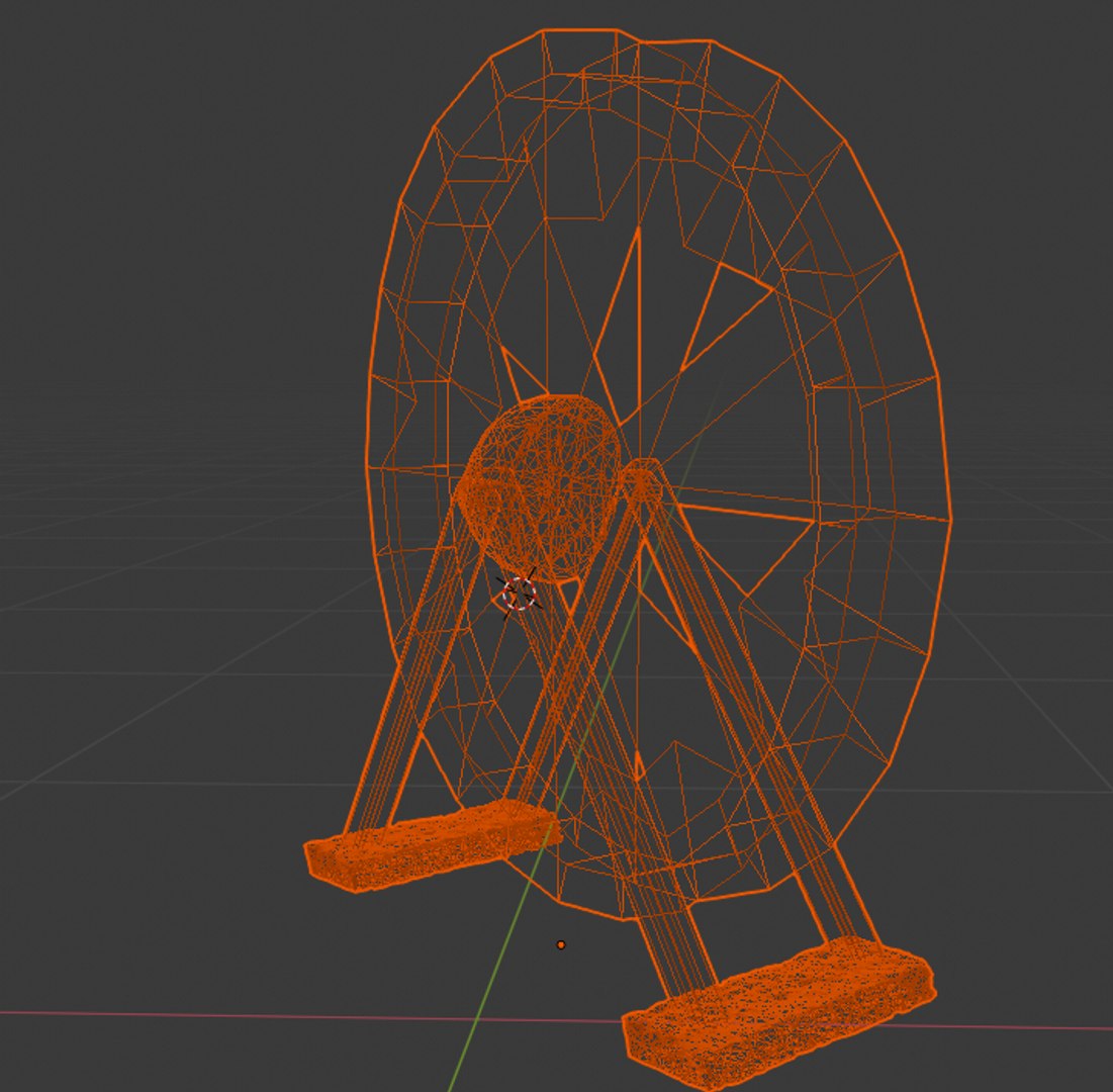 3D Orange Giant Wheel Model - TurboSquid 1494771