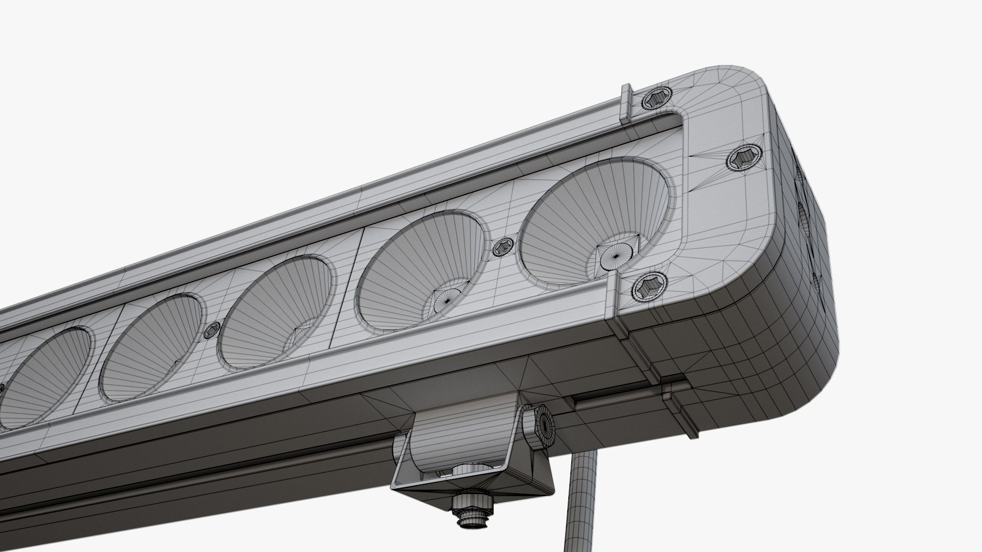 3D Model Large Amber LED Light Bar - TurboSquid 2140509