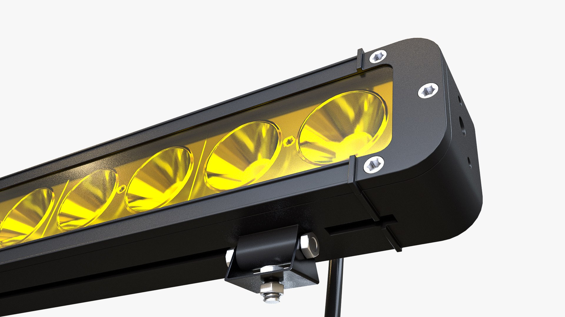 3D Model Large Amber LED Light Bar - TurboSquid 2140509