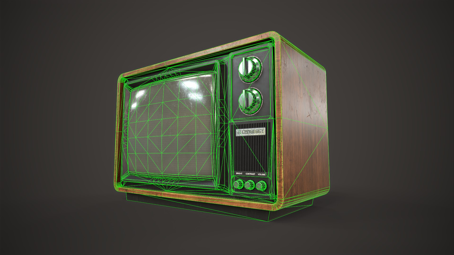 3D Vintage TV - TurboSquid 2039282