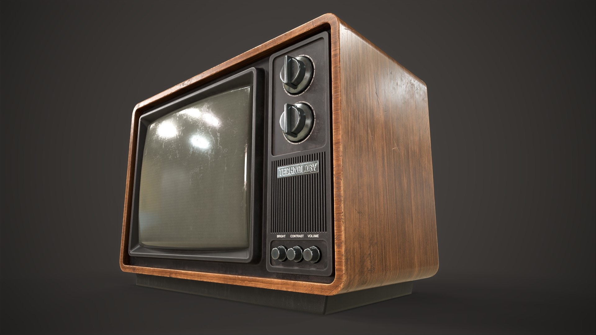 3D Vintage TV - TurboSquid 2039282