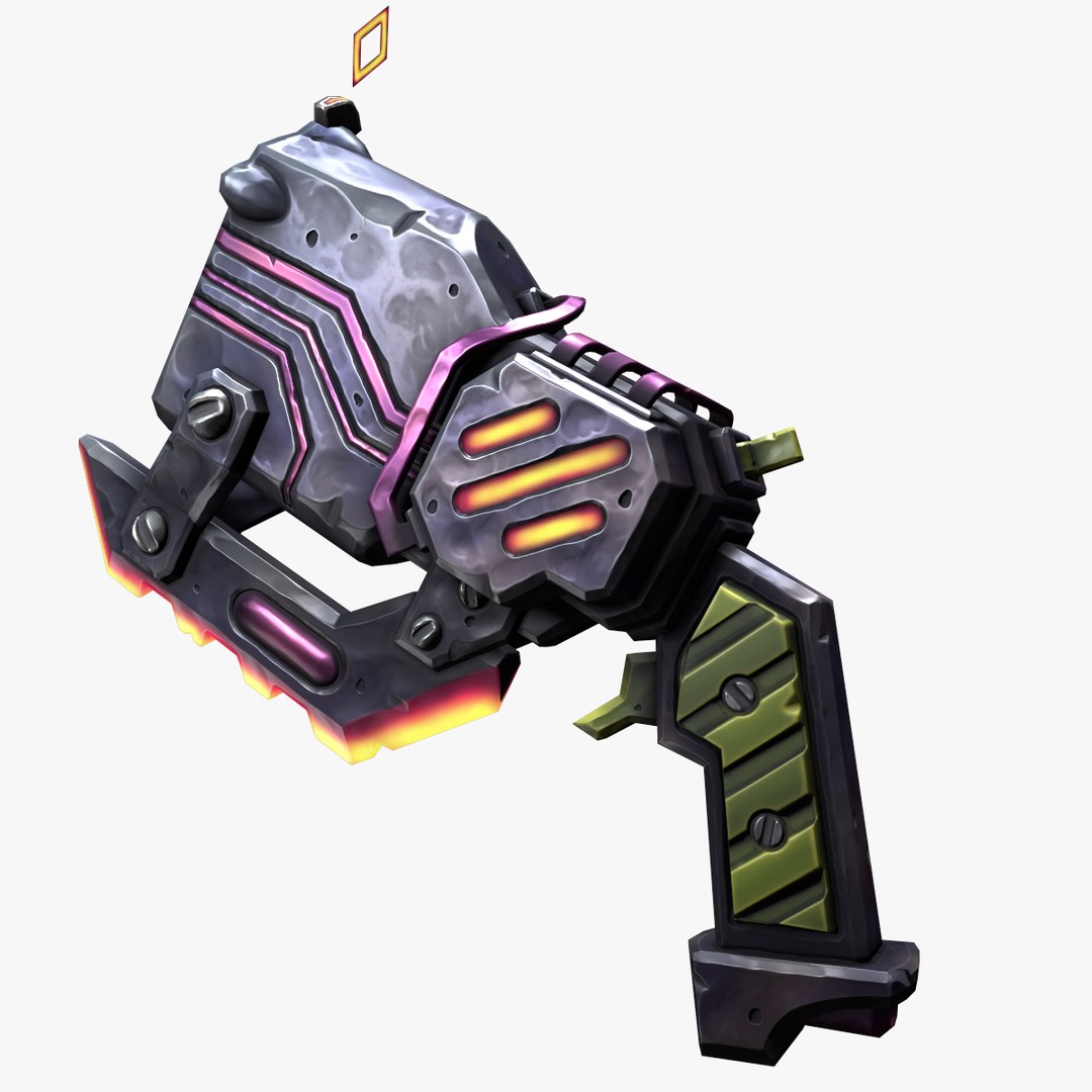 Cyber pistol model - TurboSquid 2102618