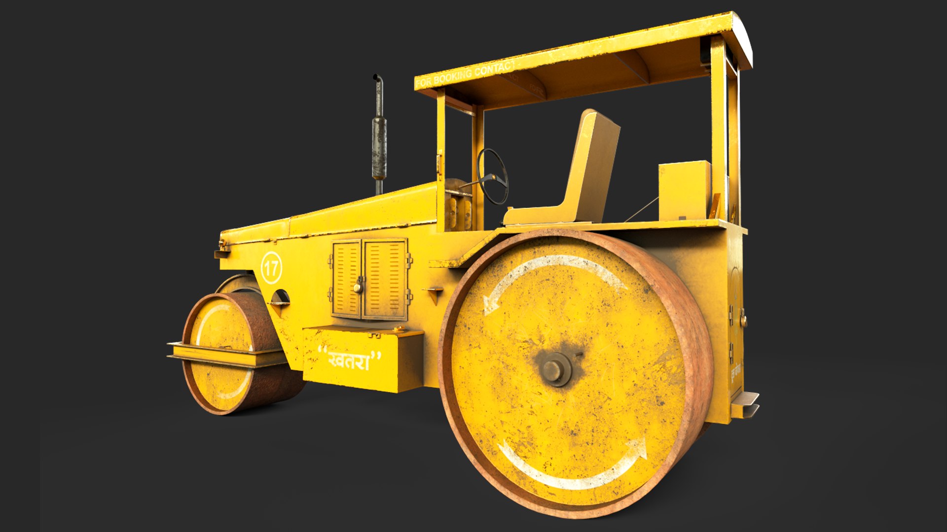 3D Road Roller - TurboSquid 1701217