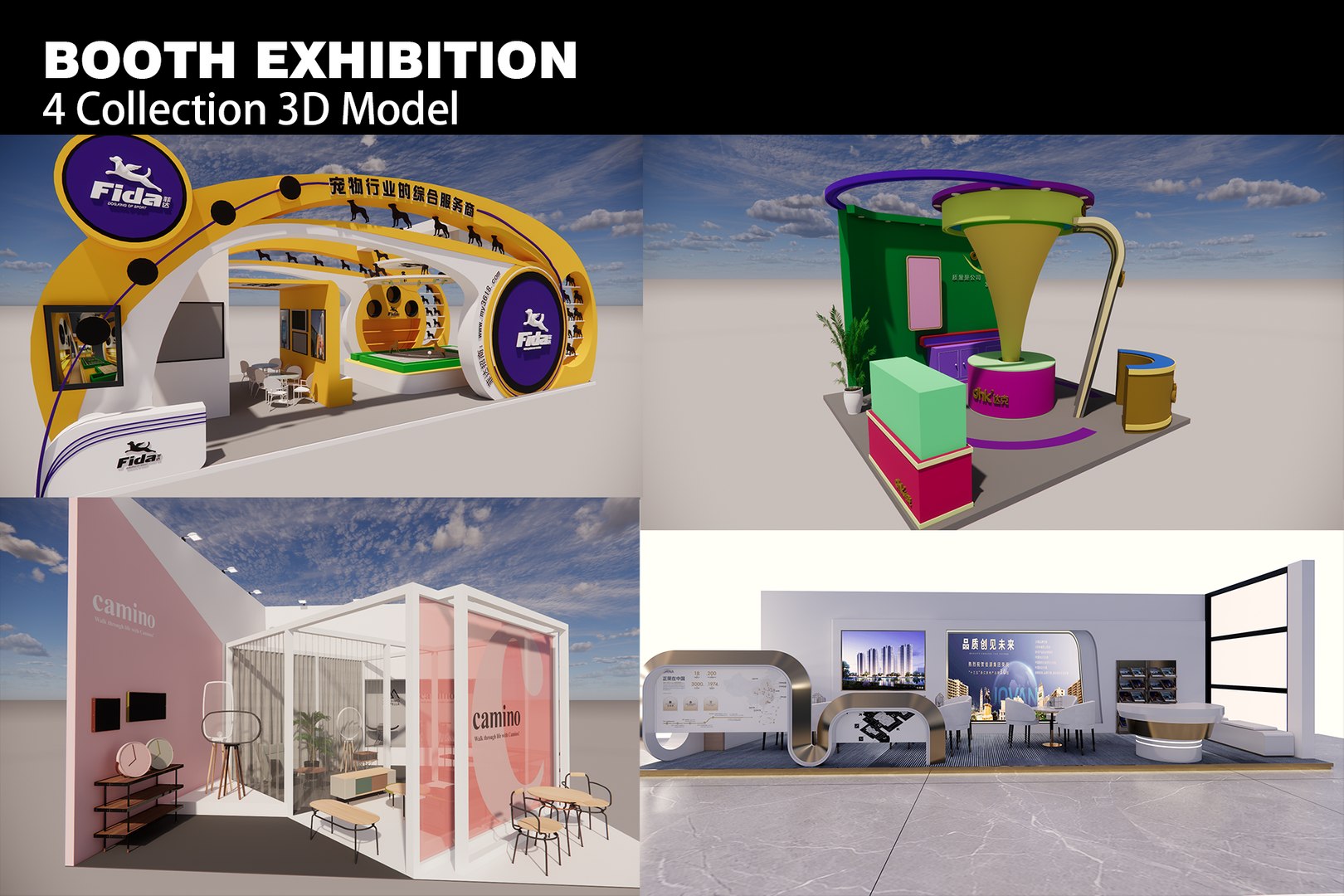 Booth exhibition-A3 3D model - TurboSquid 2100649