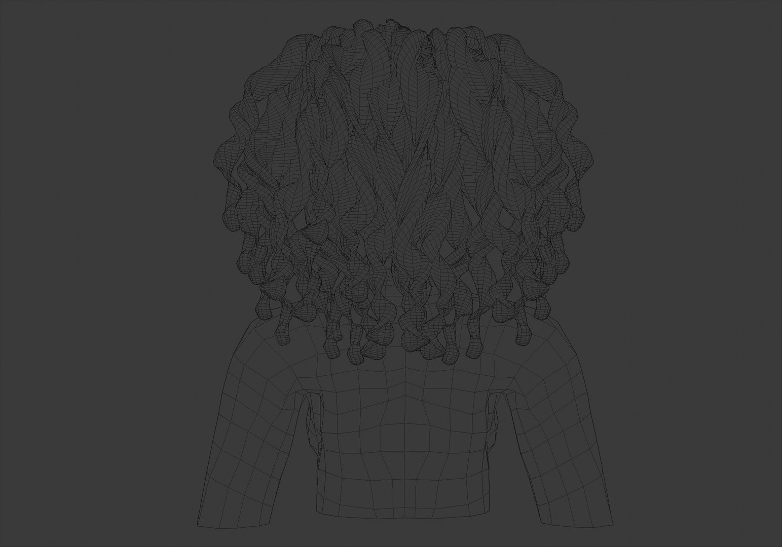 3D Model Curly Pigtail Hairstyle - TurboSquid 1963272