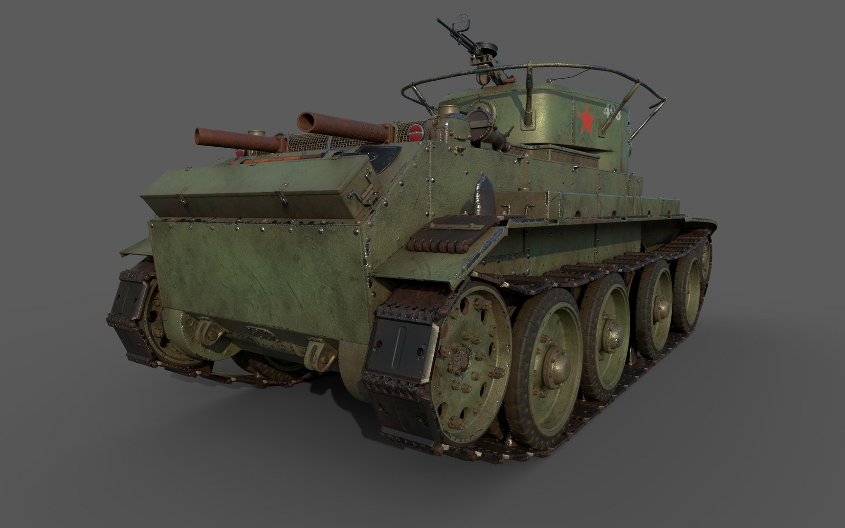 Soviet Tank BT-7A 3D - TurboSquid 1800434