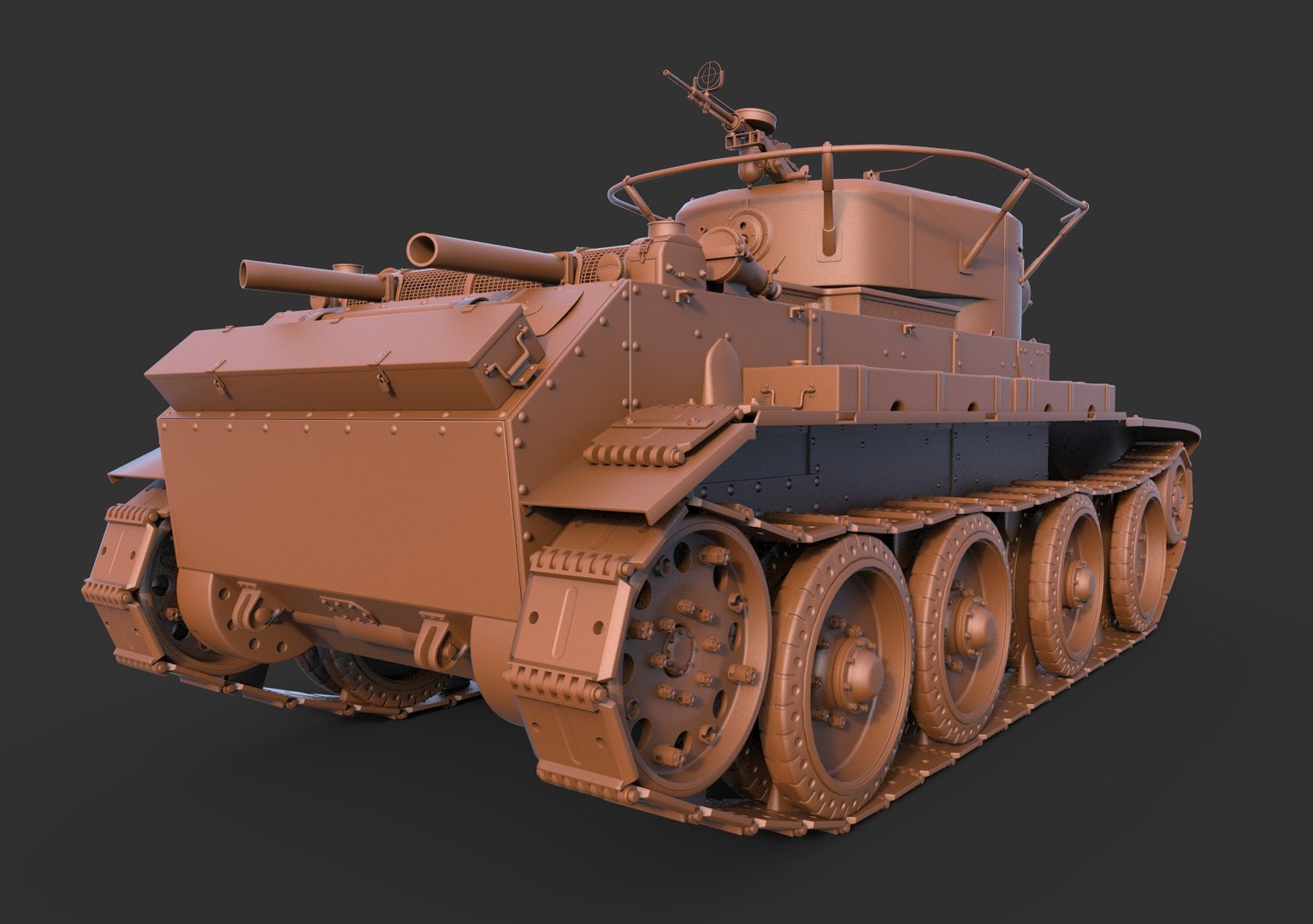 Soviet Tank BT-7A 3D - TurboSquid 1800434