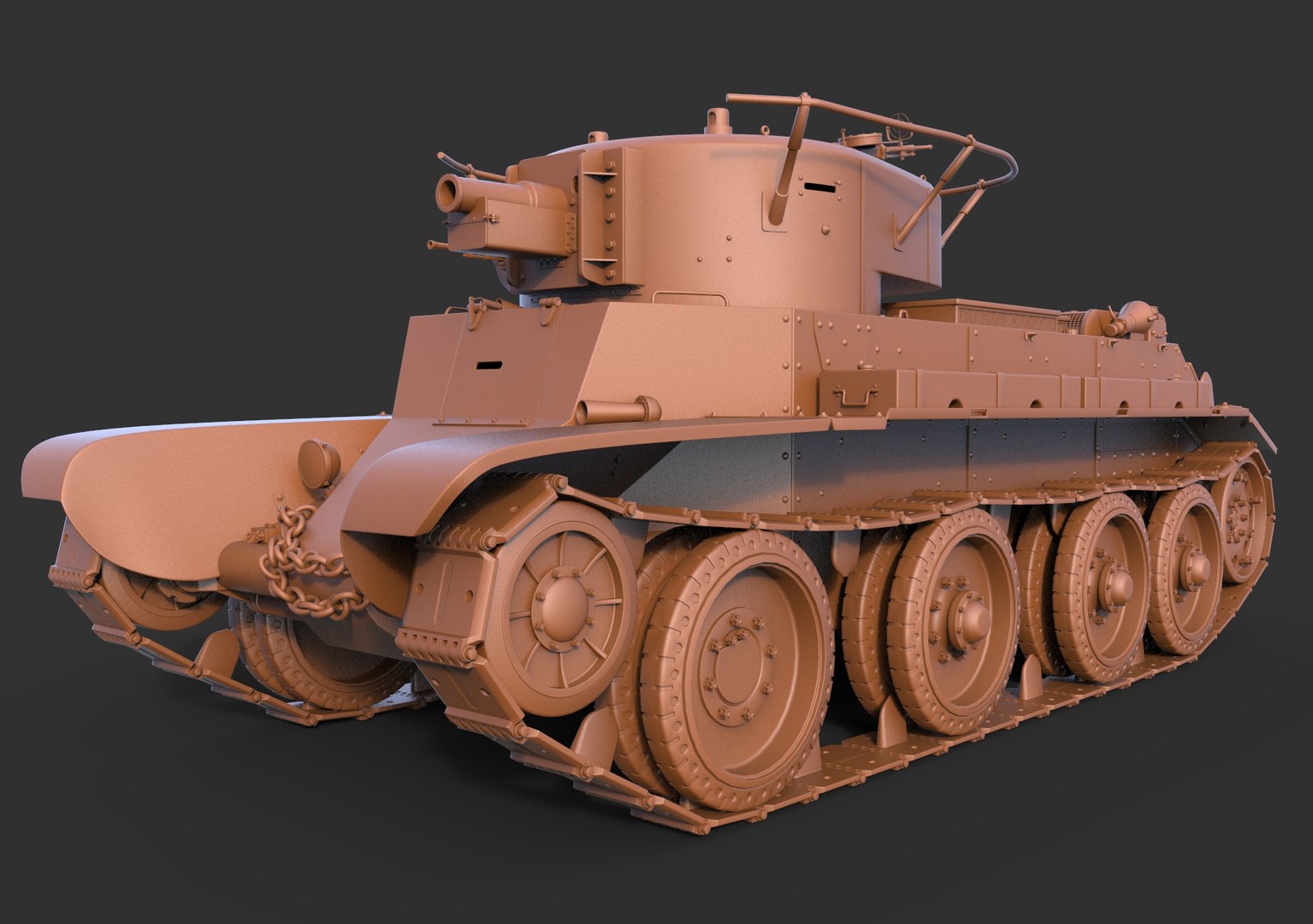 Soviet Tank BT-7A 3D - TurboSquid 1800434