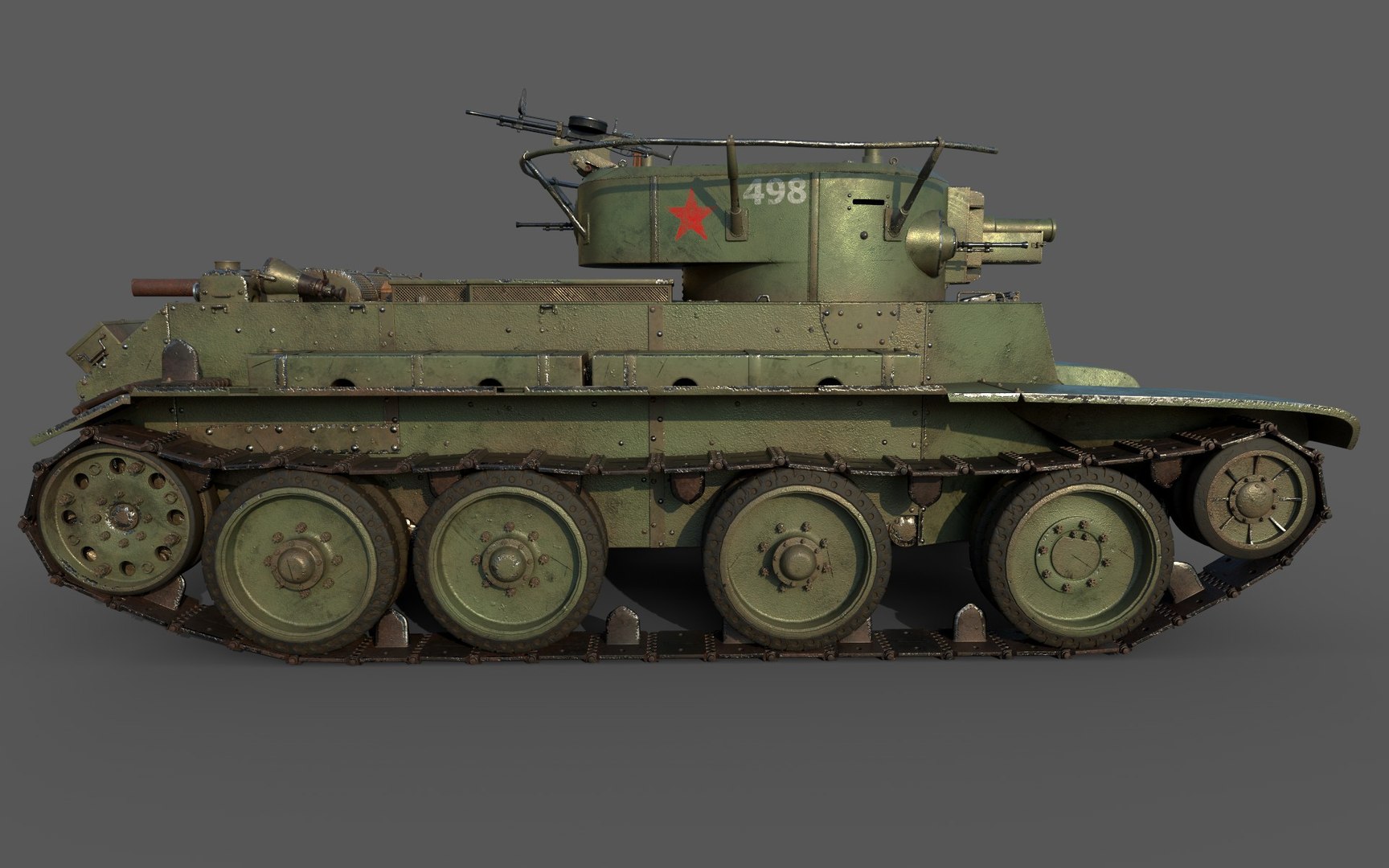 Soviet Tank BT-7A 3D - TurboSquid 1800434