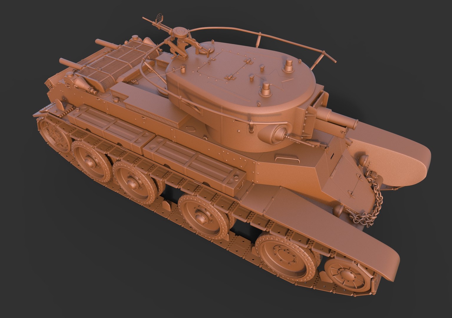 Soviet Tank BT-7A 3D - TurboSquid 1800434
