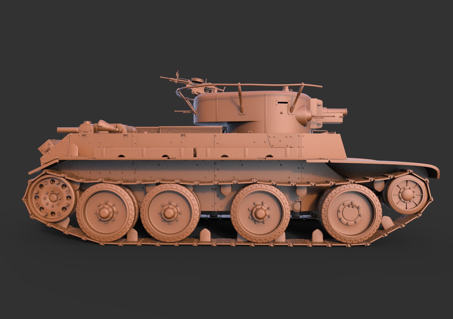 Soviet Tank BT-7A 3D - TurboSquid 1800434
