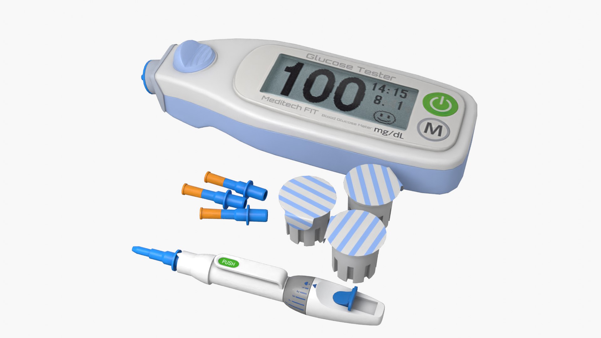 Glucose Meter 3D Model - TurboSquid 1949668