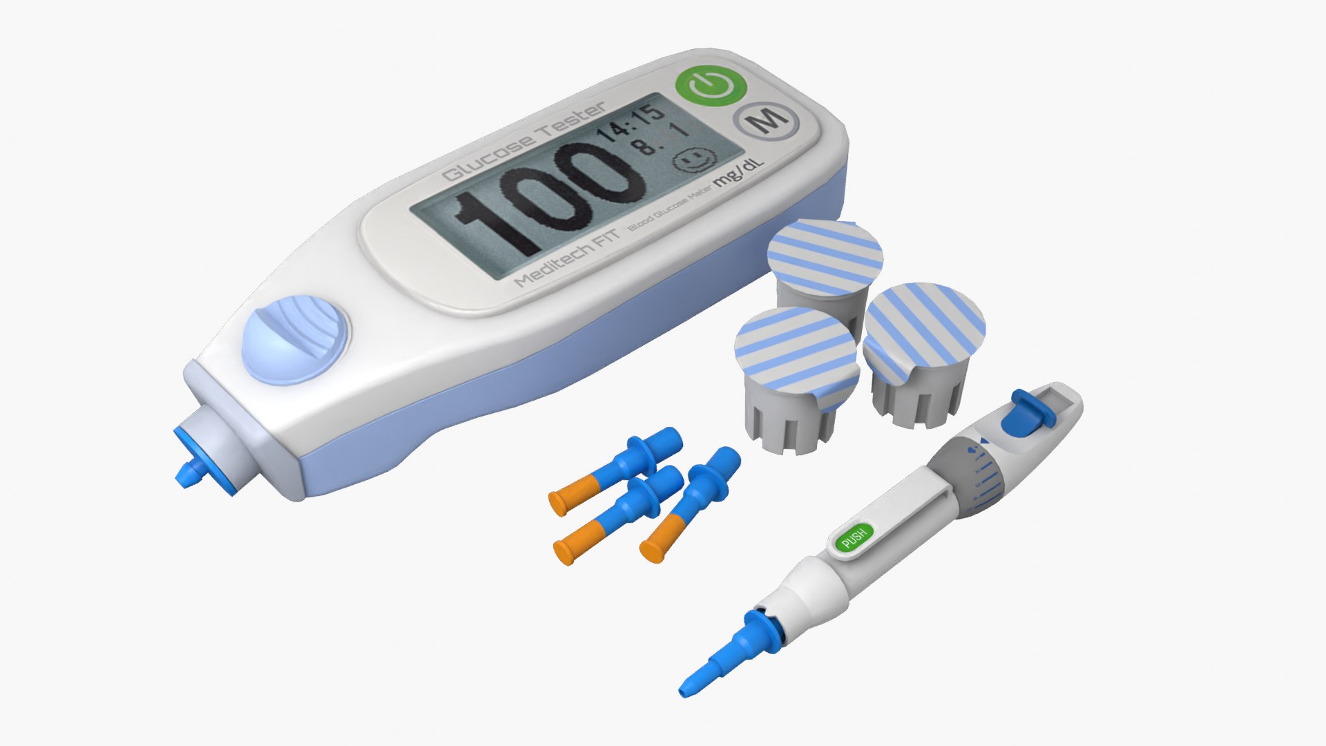 Glucose Meter 3D Model - TurboSquid 1949668
