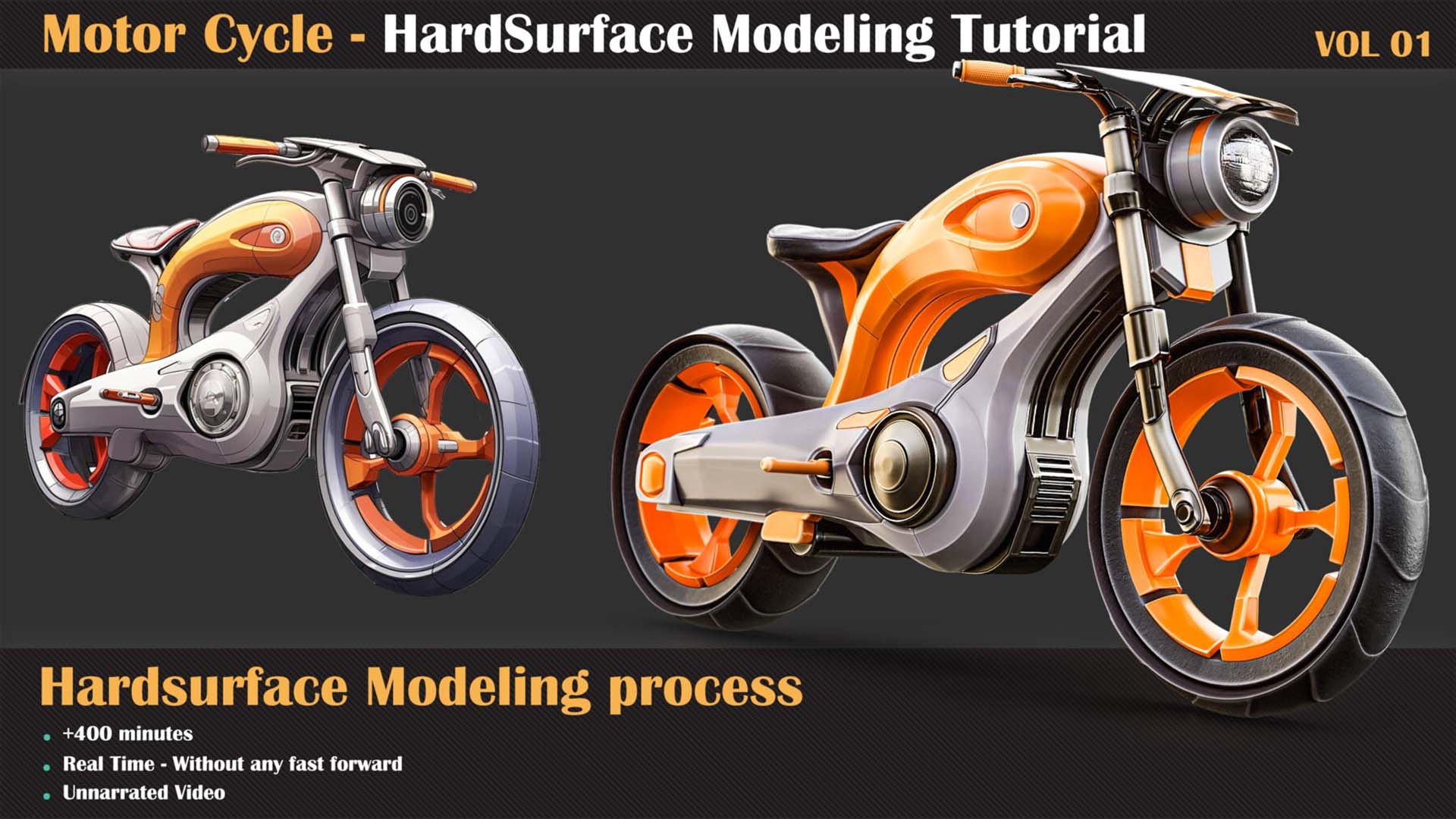 3D Hardsurface Tutorial Collection Vol1 - Motorcycle Model - TurboSquid ...