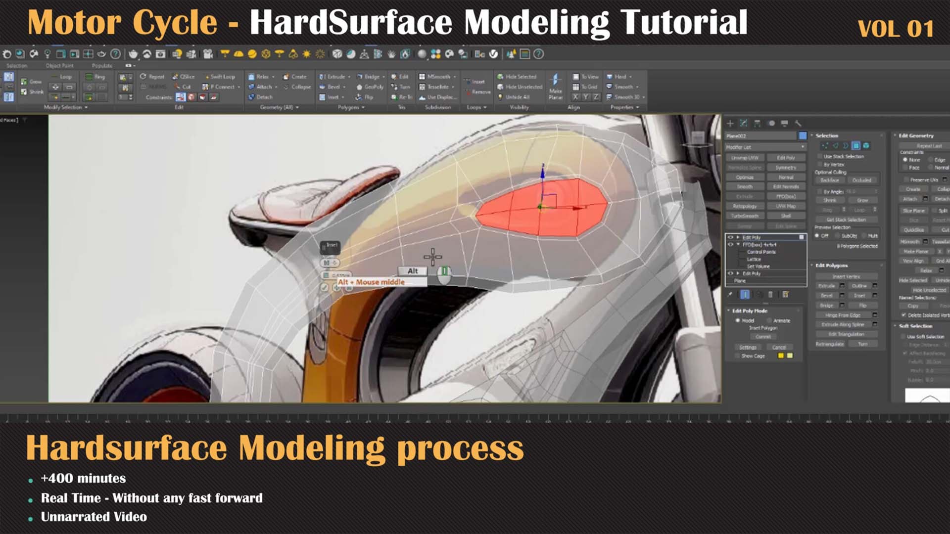 3D Hardsurface Tutorial Collection Vol1 - Motorcycle Model - TurboSquid ...