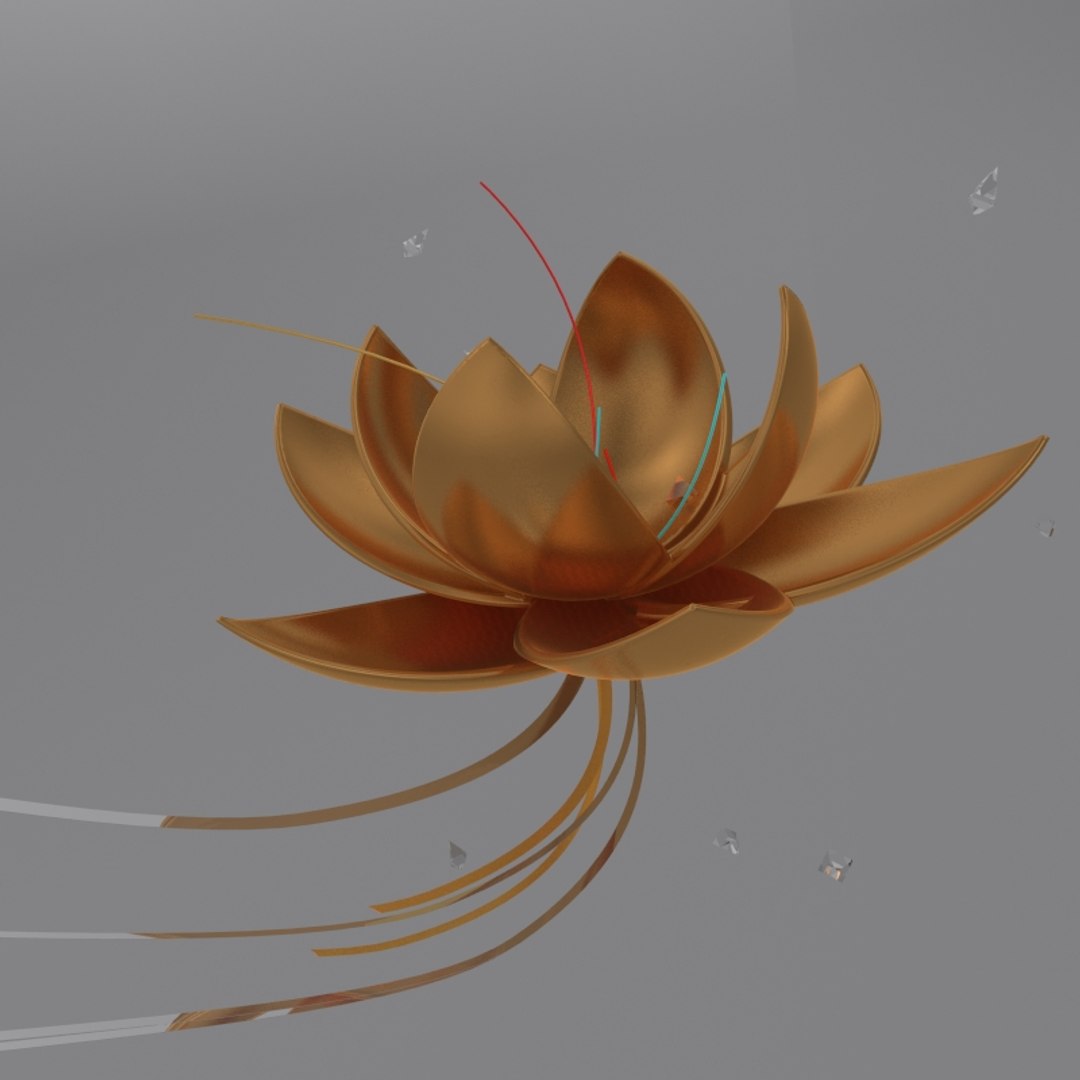 3d Model Flower Open Animation