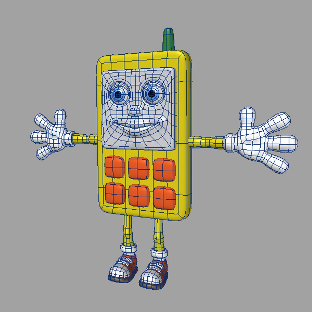3d Model Cartoon Phone