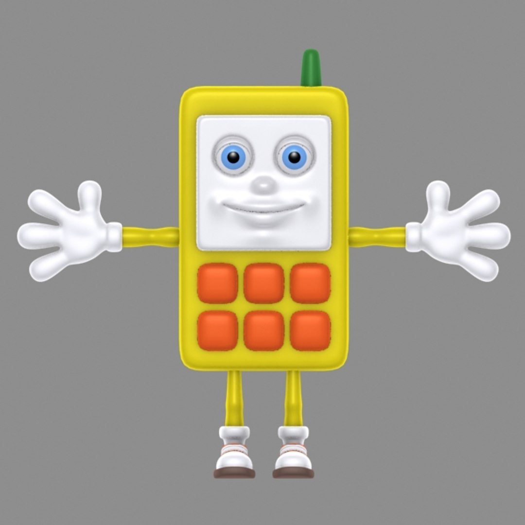 3d Model Cartoon Phone