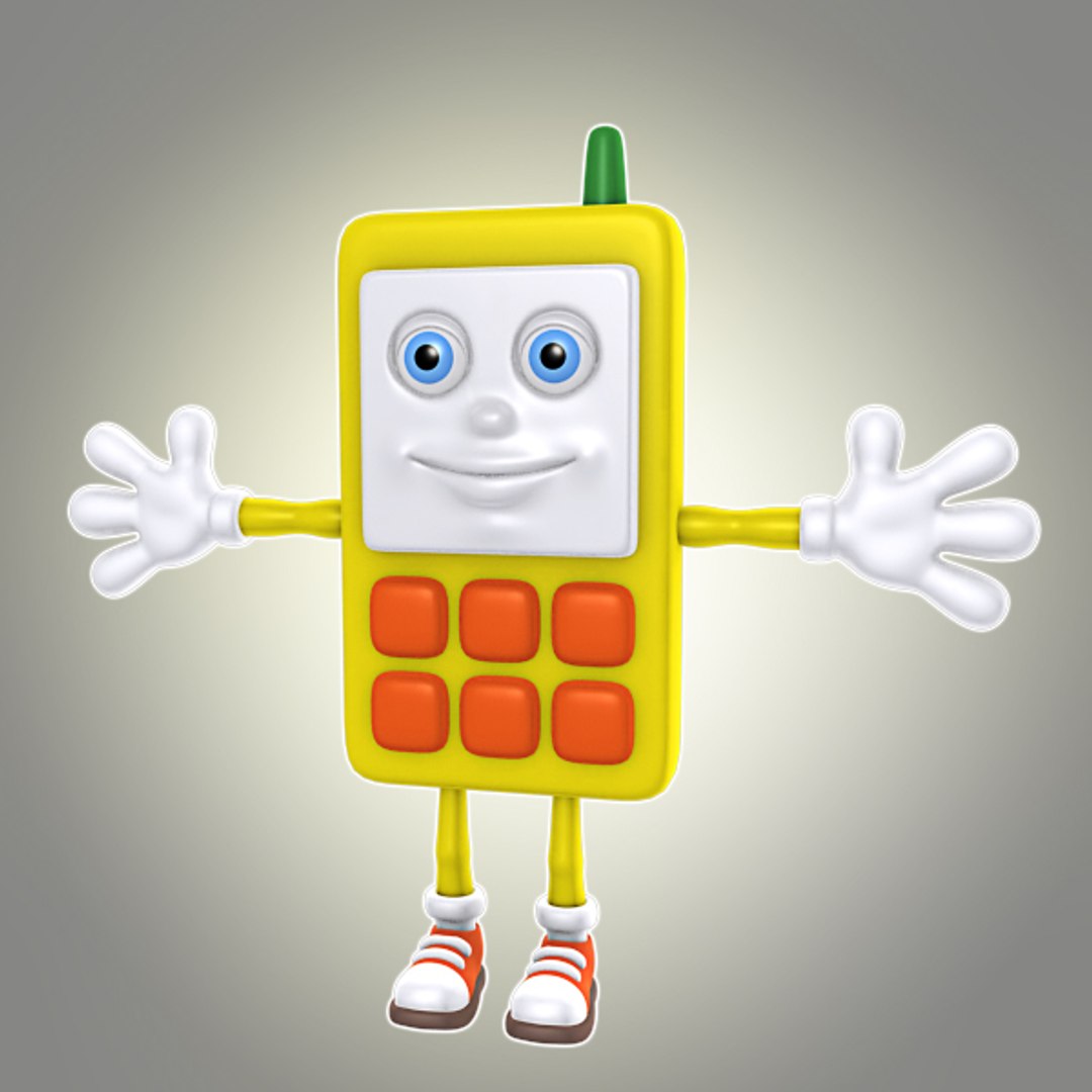 3d Model Cartoon Phone