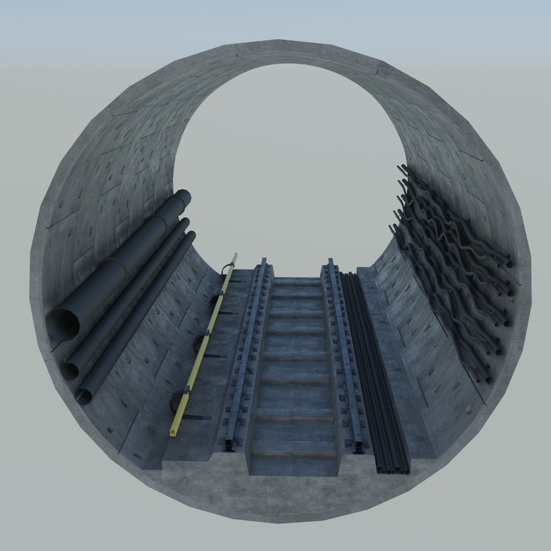 3D Tunnel Section Model - TurboSquid 1844350