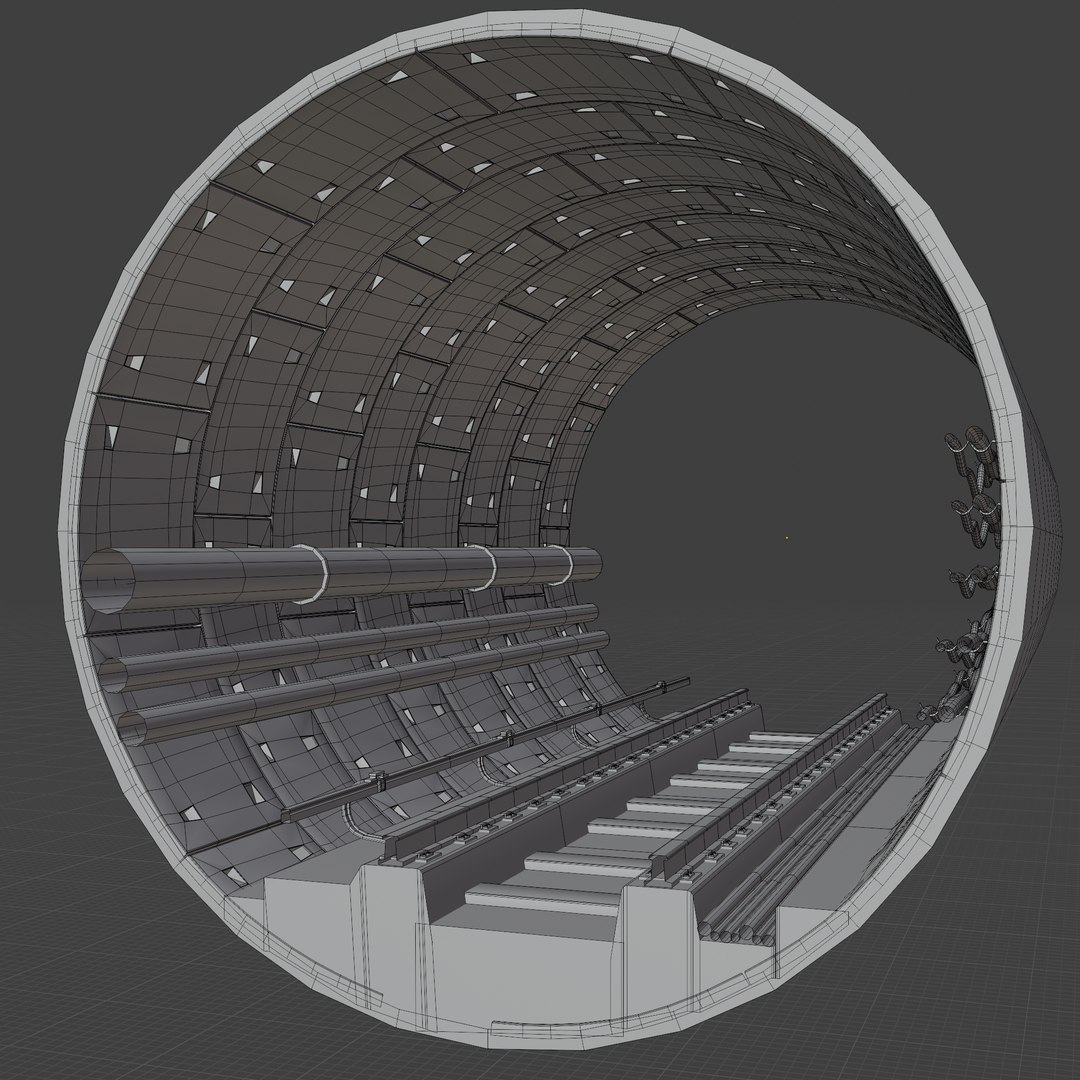 3D Tunnel Section Model - TurboSquid 1844350