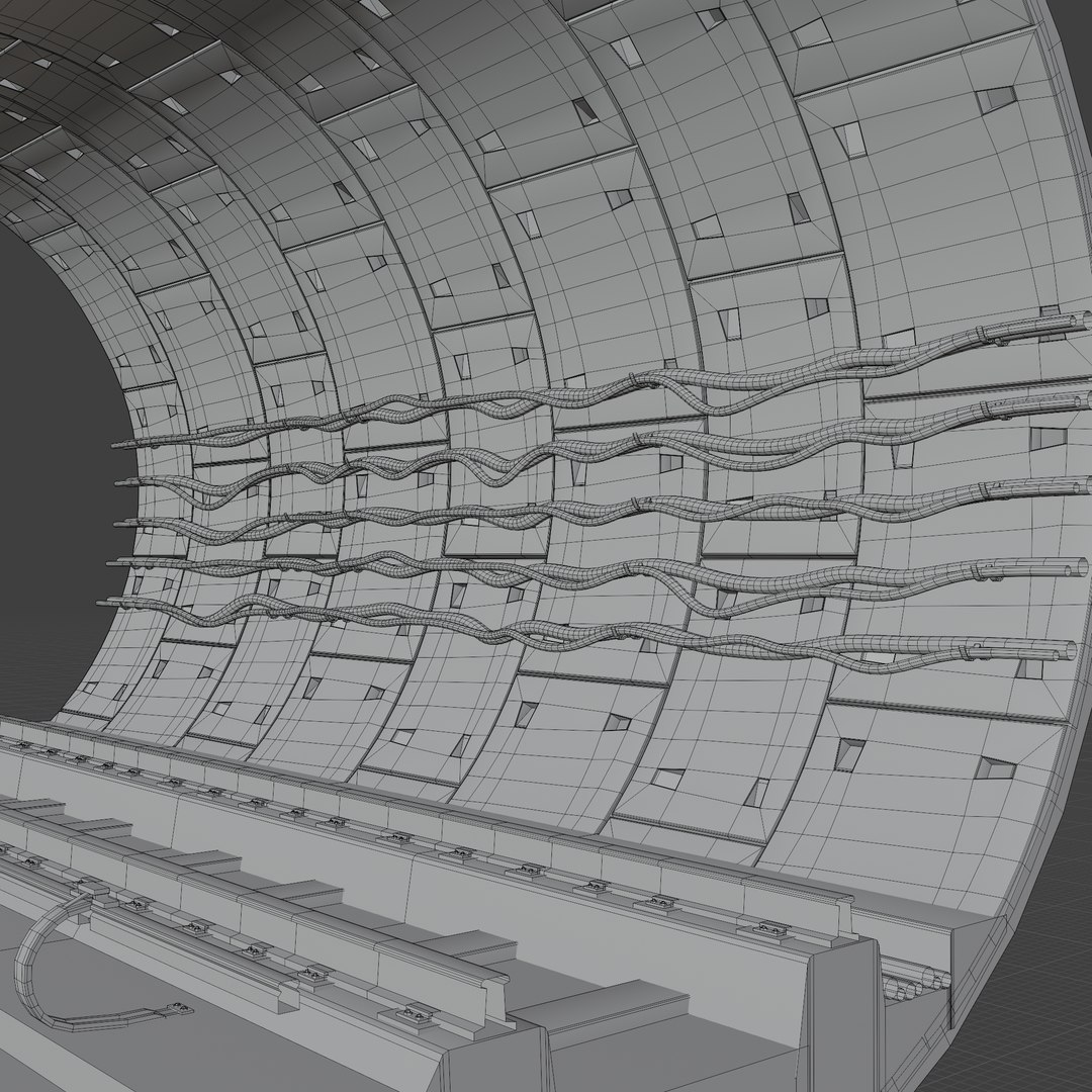 3D Tunnel Section Model - TurboSquid 1844350