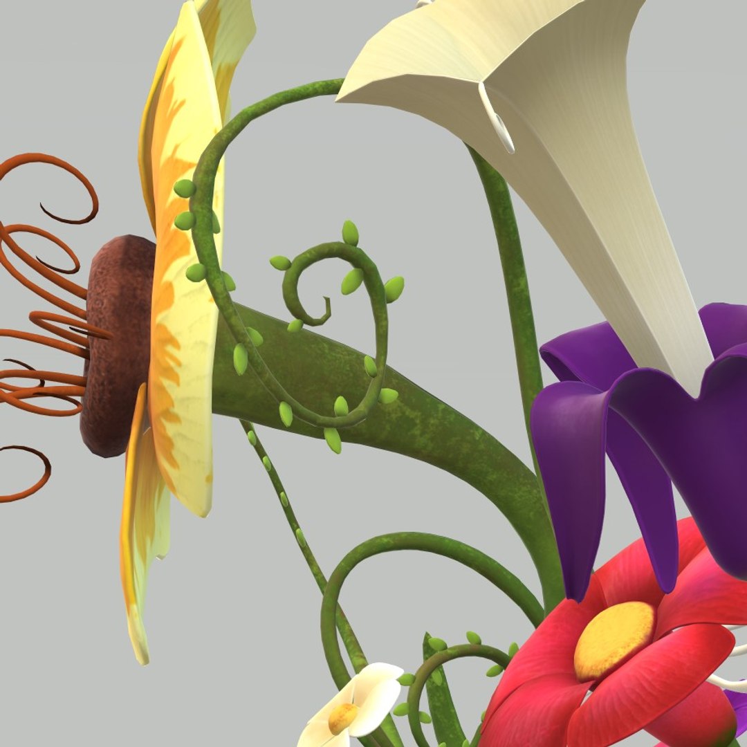 Flower World 3D Model - TurboSquid 1335648