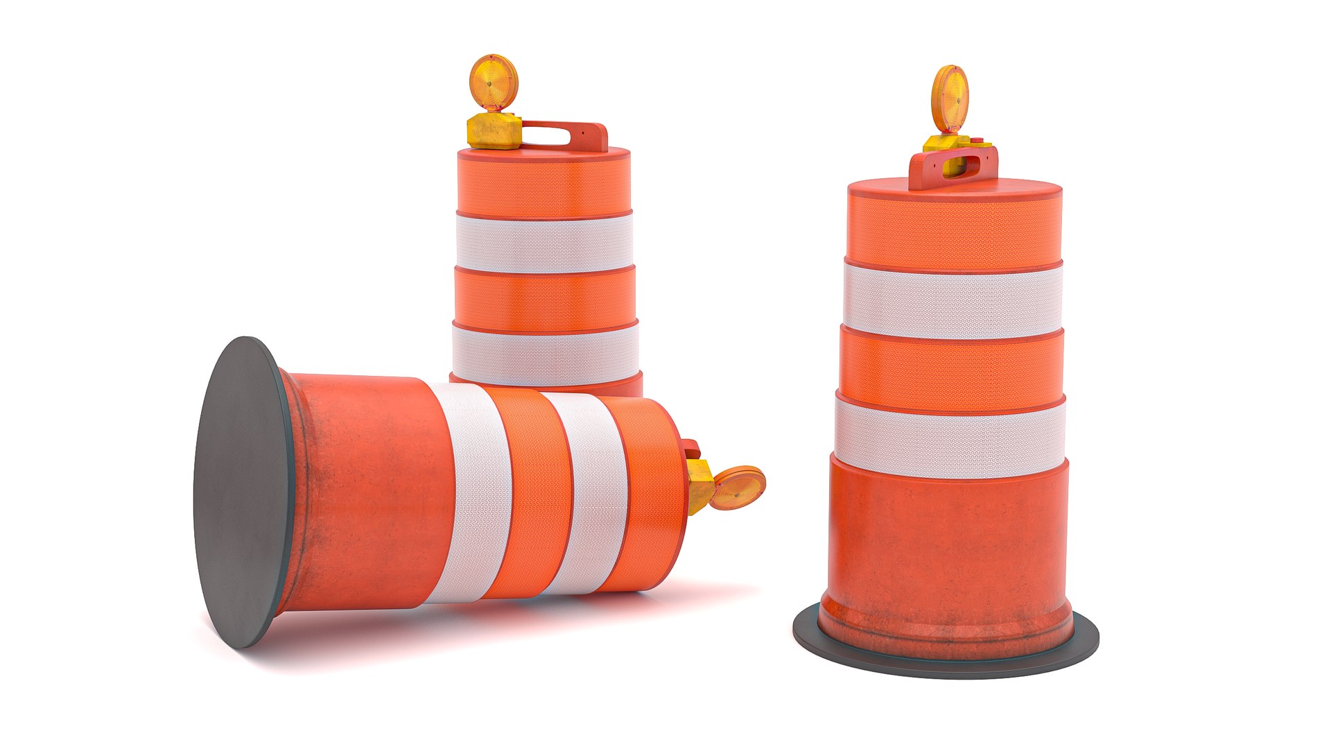 Traffic Barrel Barricade 3D Model - TurboSquid 2206464