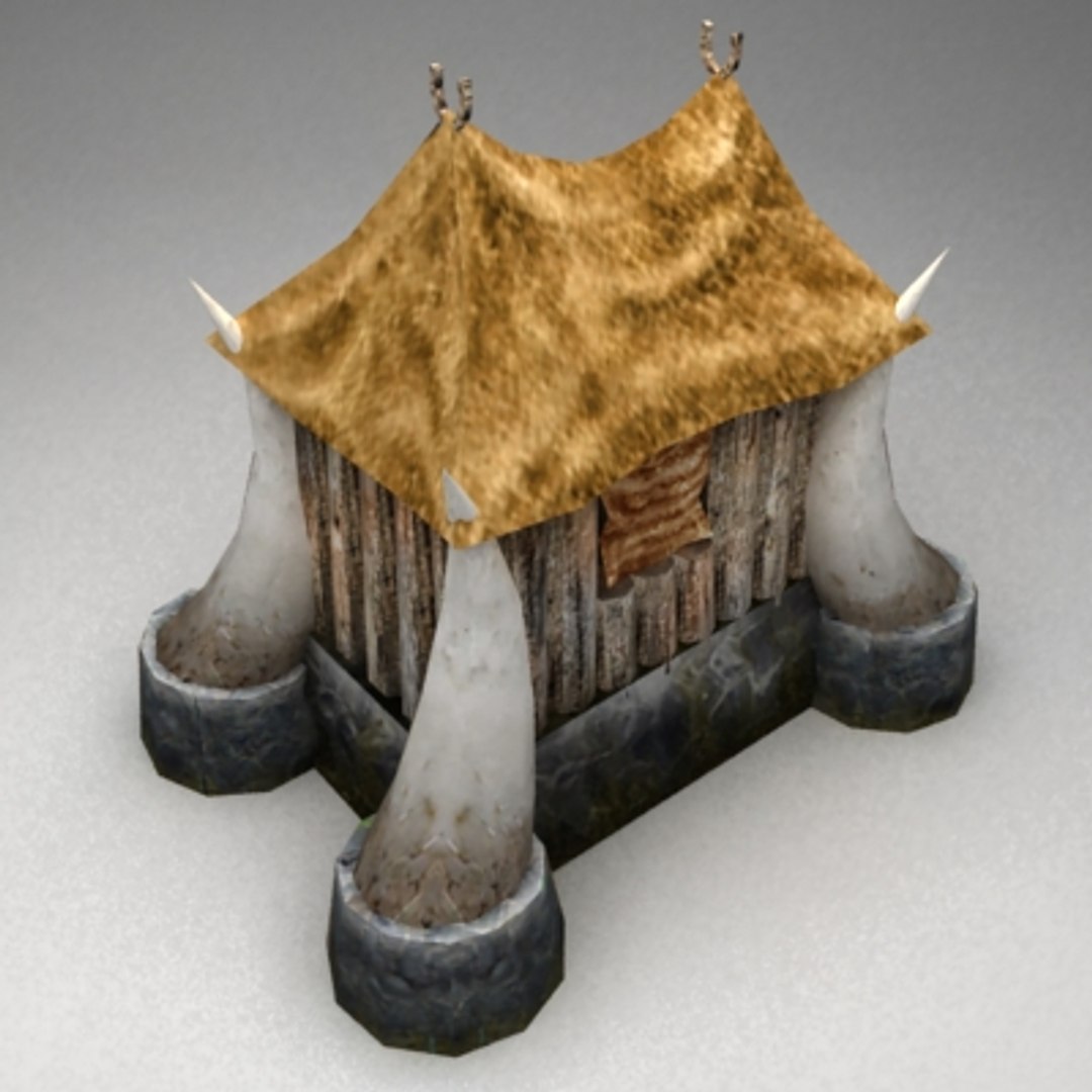 Barbaric Hut 3d Model