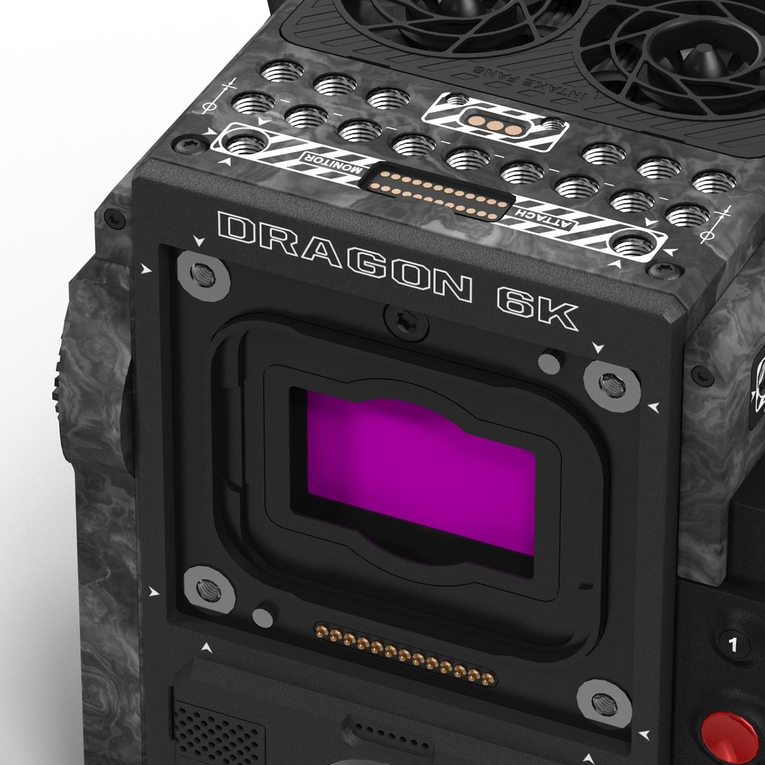 3d model red weapon dragon 6k