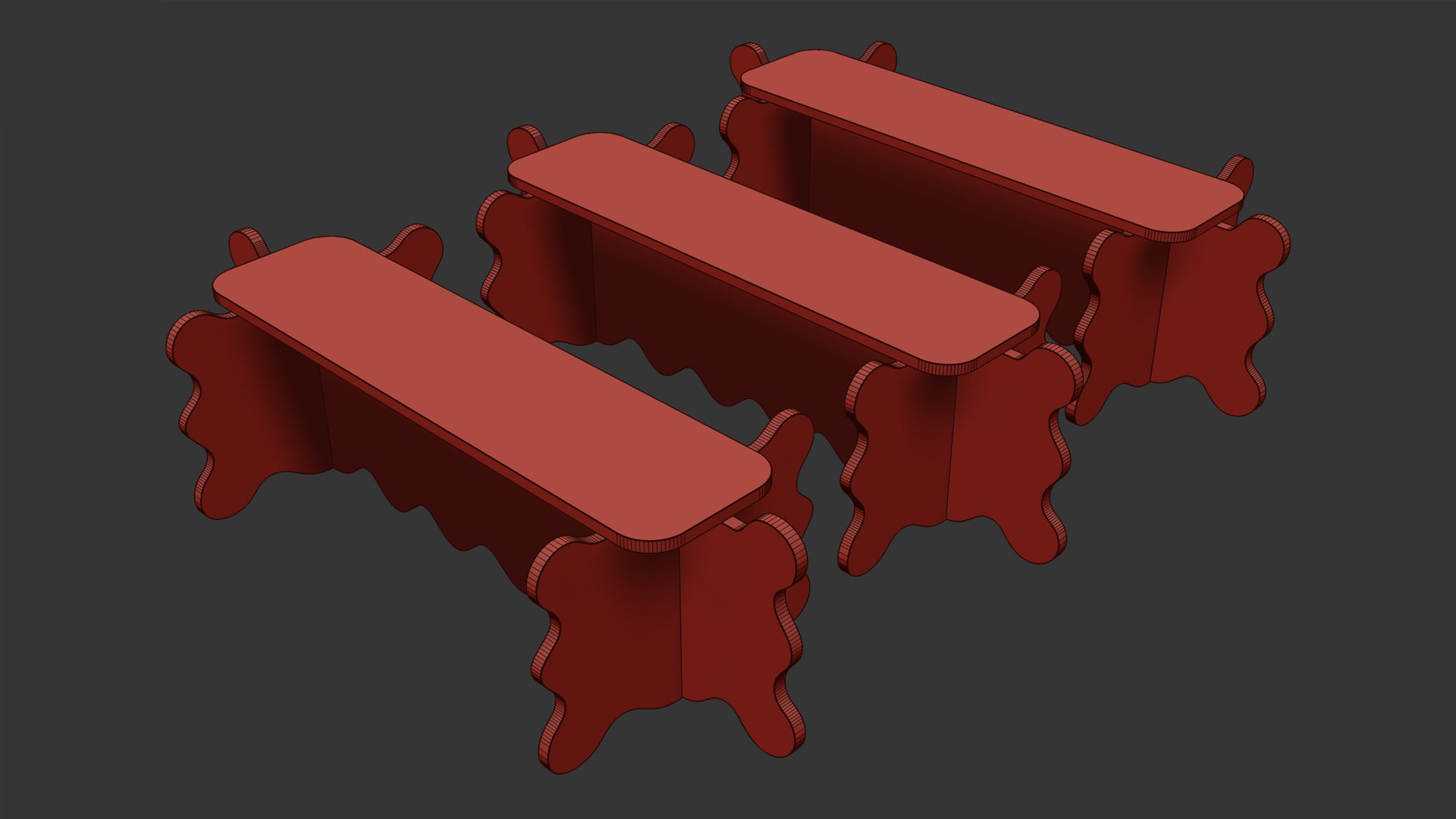 Gustaf Westman Wooden Curvy Bench 3D Model - TurboSquid 2217546
