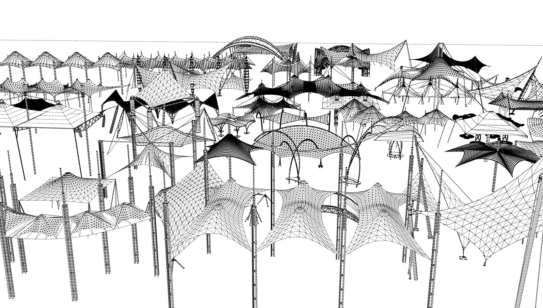 3D Tensile Structures Collection -A13 - TurboSquid 2385661