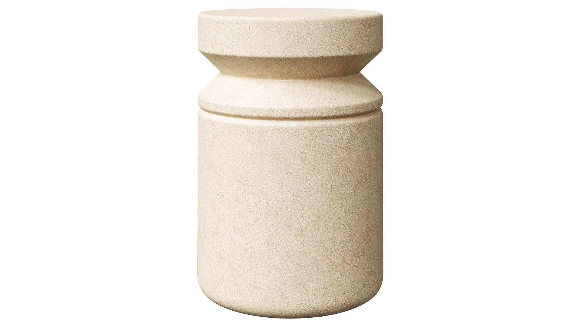 3D Restoration Hardware Java Concrete Side Tables Drum And Spool ...