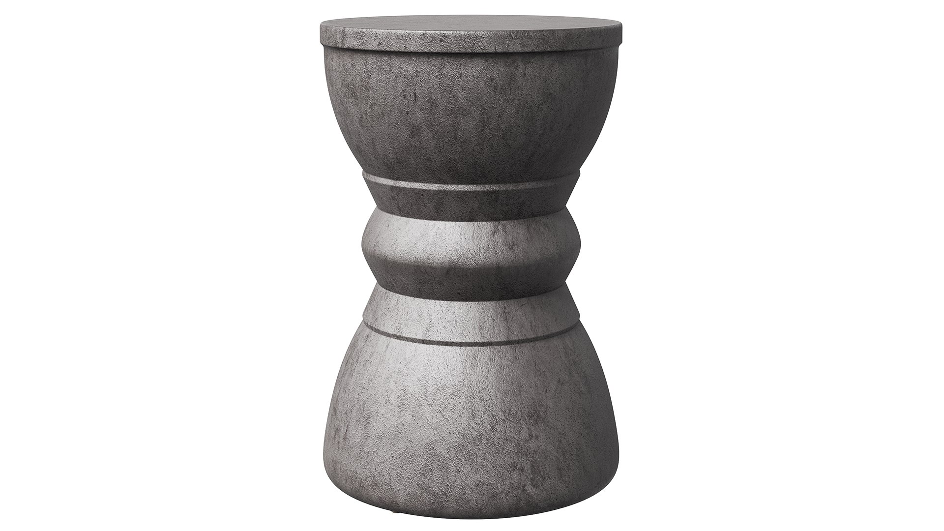 3D Restoration Hardware Java Concrete Side Tables Drum And Spool ...