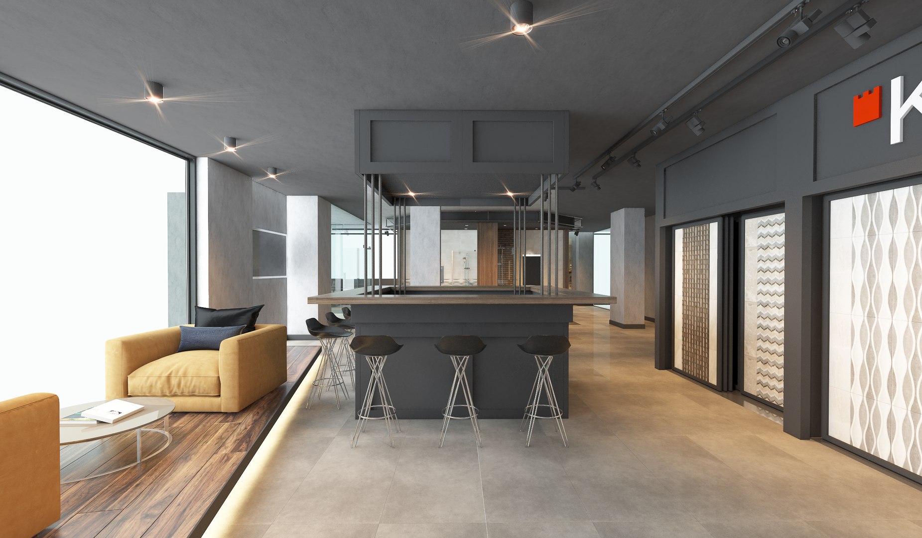 3D Showroom Bar Interior - TurboSquid 1341967