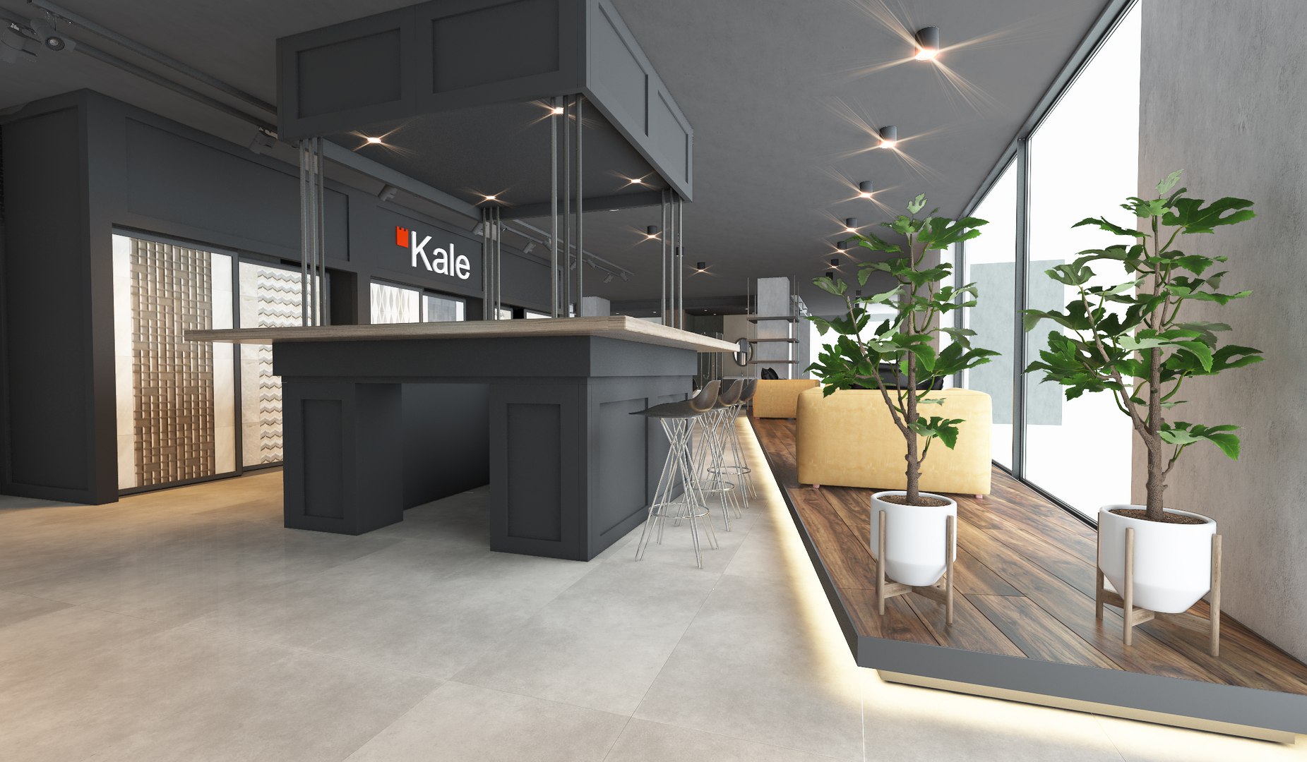 3D Showroom Bar Interior - TurboSquid 1341967