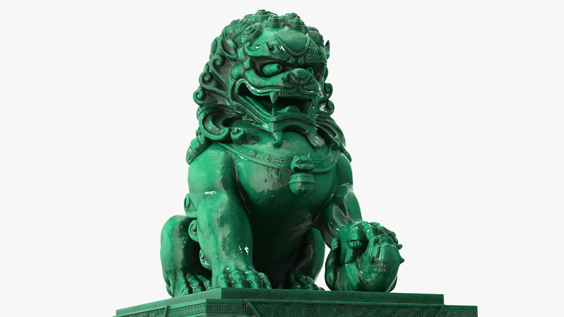 Jade Guardian Lion Statue 3D - TurboSquid 2062940