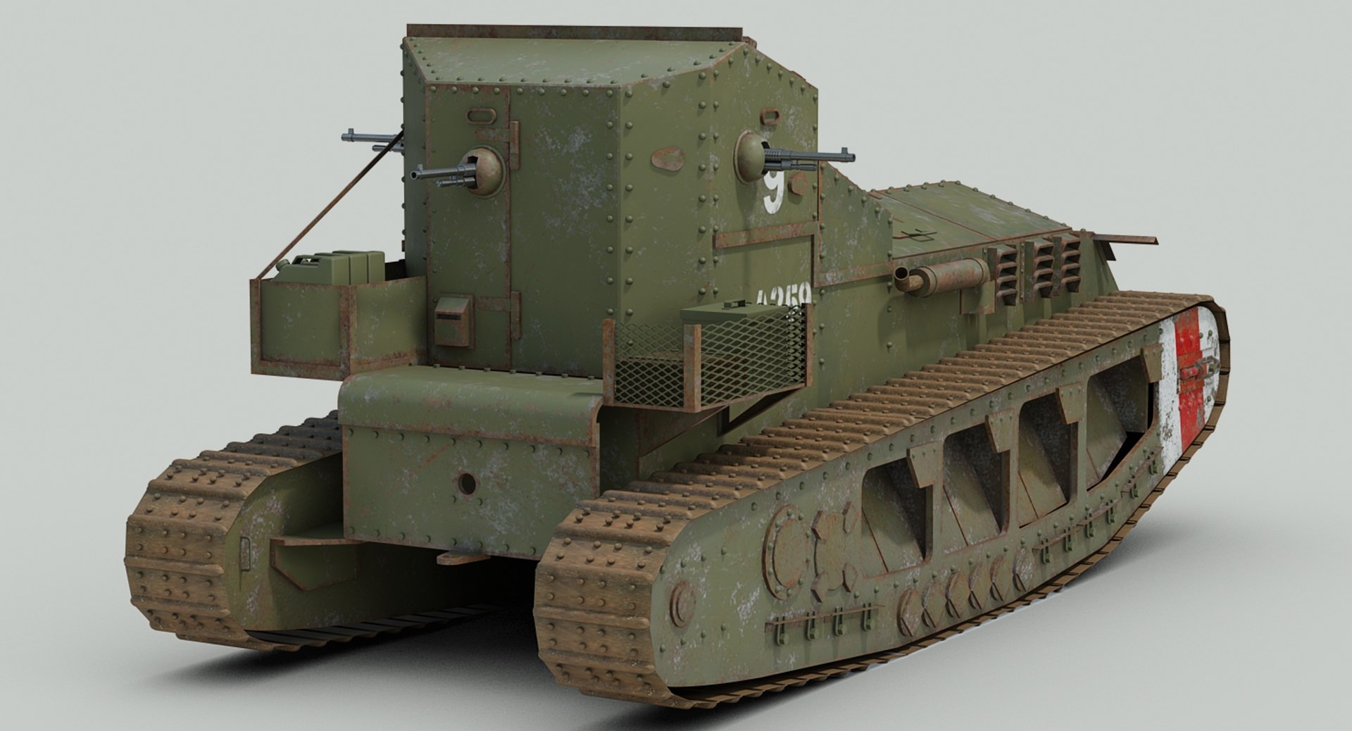 Ww1 Whippet Mark Tank 3d 3ds