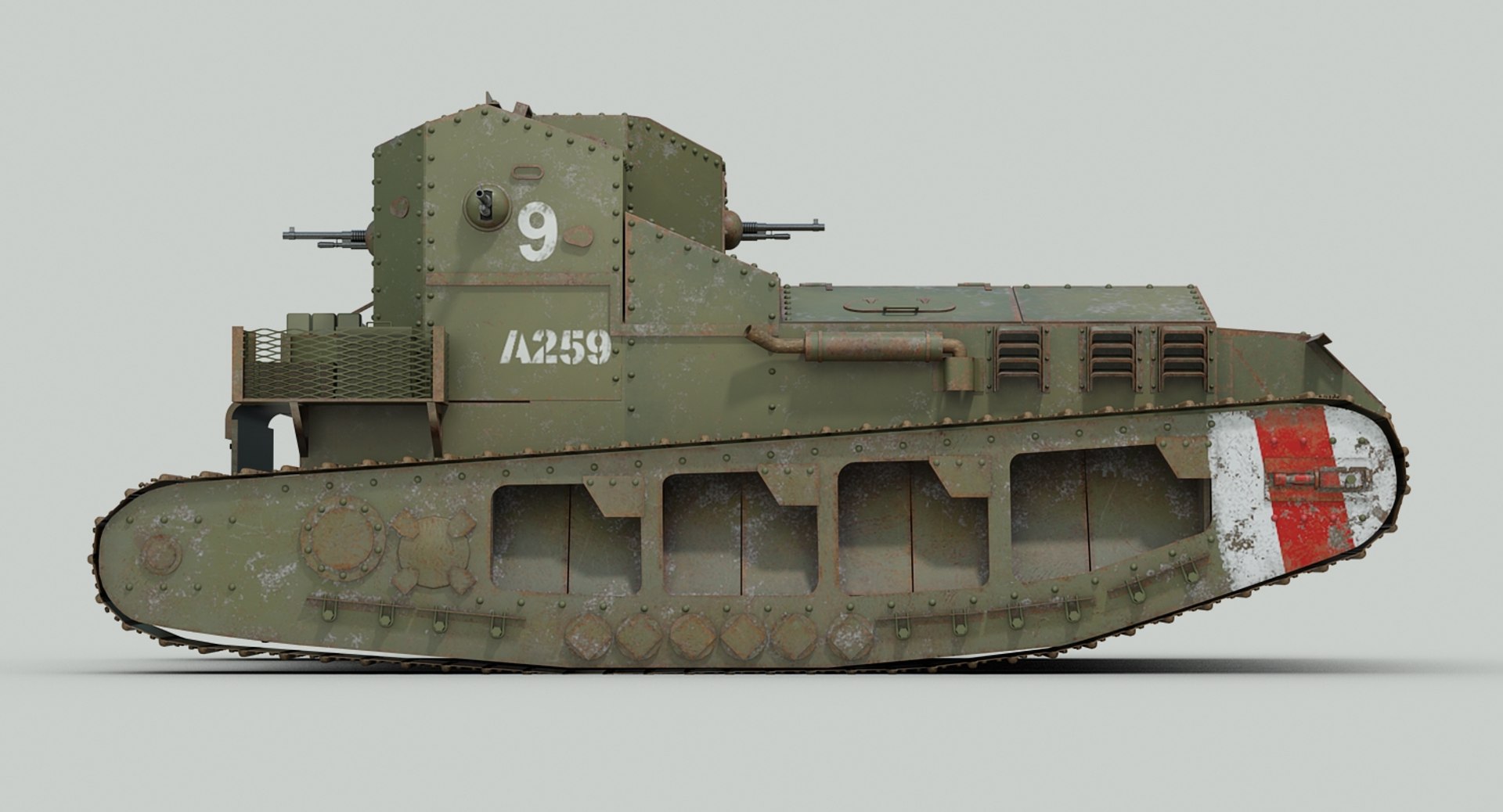 Ww1 Whippet Mark Tank 3d 3ds