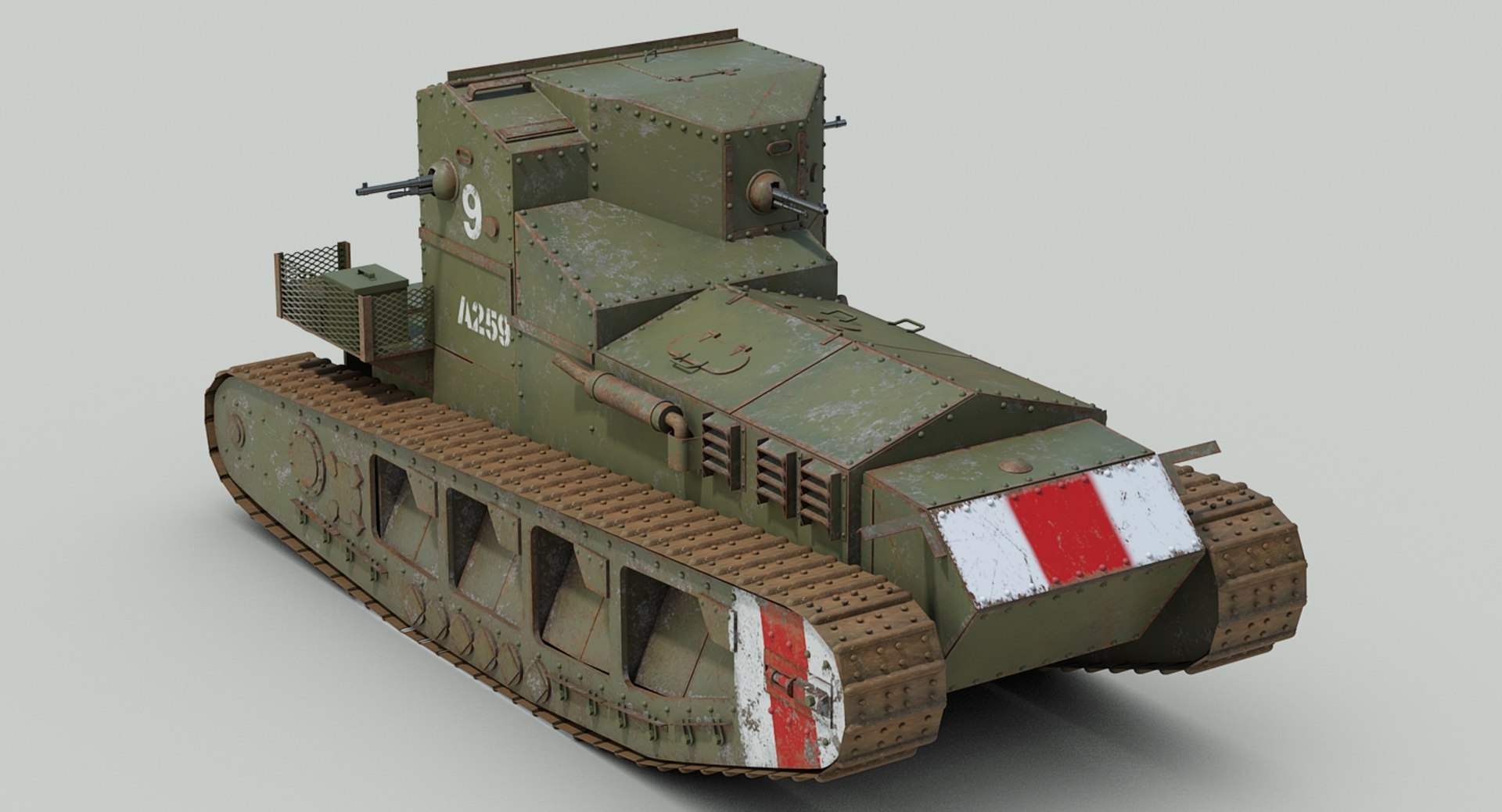 Ww1 Whippet Mark Tank 3d 3ds
