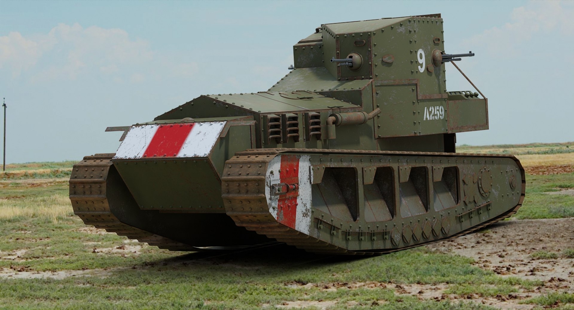 Ww1 Whippet Mark Tank 3d 3ds