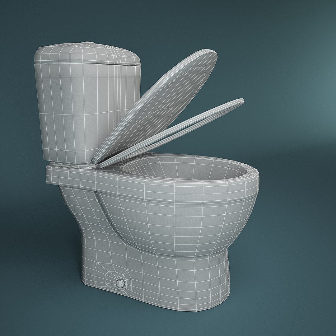 3d Toilet Modeled Realistic Model