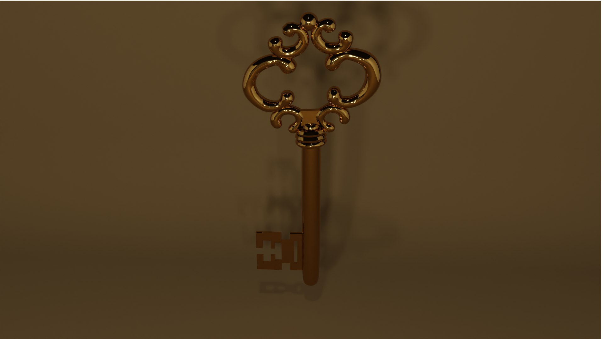 Golden Key 3D Model - TurboSquid 2139873