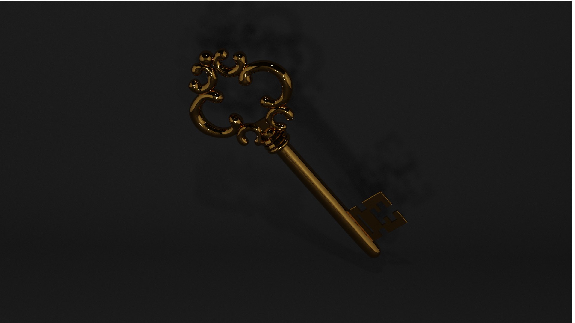 Golden Key 3D Model - TurboSquid 2139873