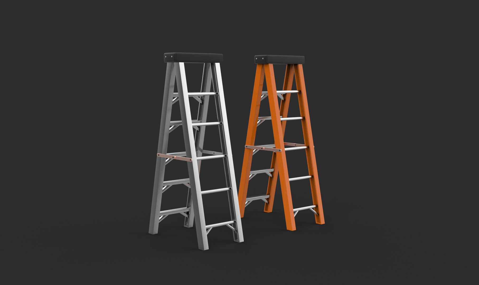 3D Model Double Sided Ladder 3D Model - TurboSquid 2368601