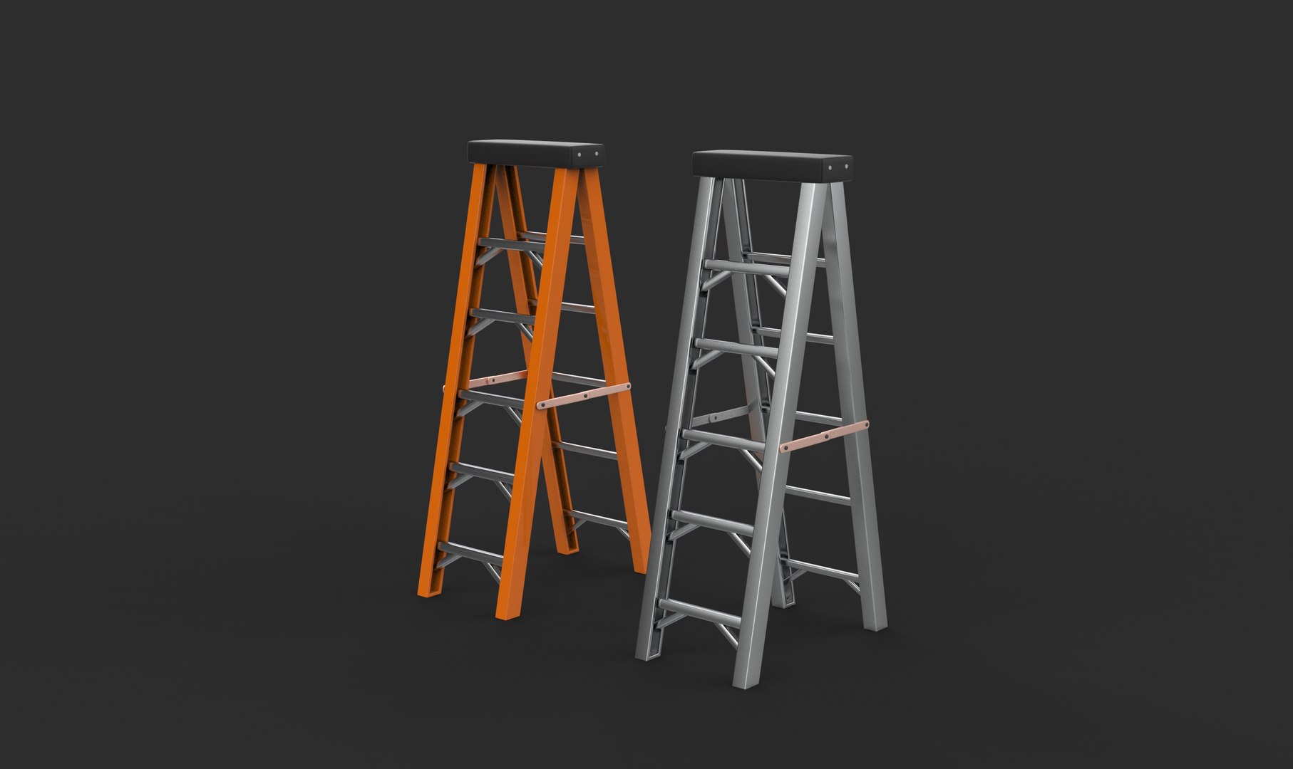 3D Model Double Sided Ladder 3D Model - TurboSquid 2368601